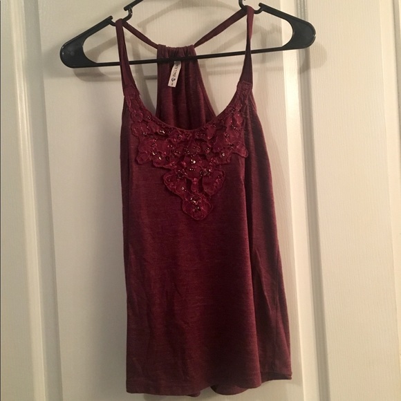 Tops | Dark Purple Spaghetti Strap Tank Top | Poshmark